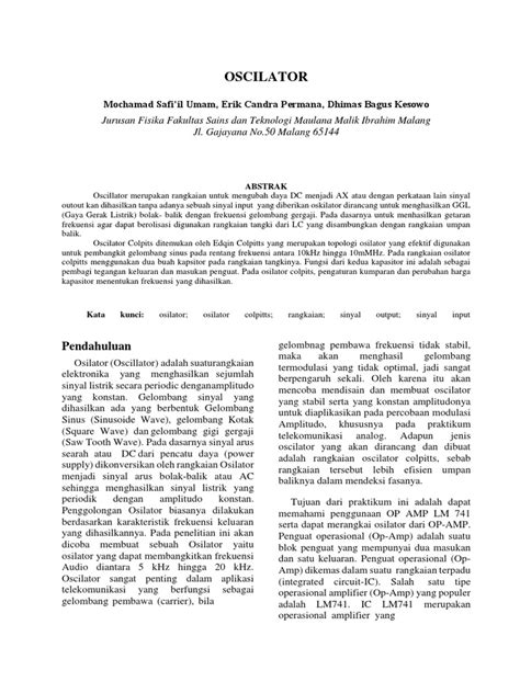 Laporan Lengkap Oscilator Pdf