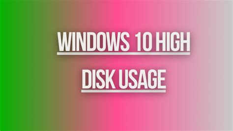 Windows High Disk Usage Softwarelinkers Linux Windows Software And Shortcuts With