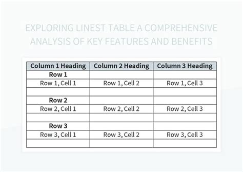 Exploring Linest Table A Comprehensive Analysis Of Key Features And Benefits Excel Template And