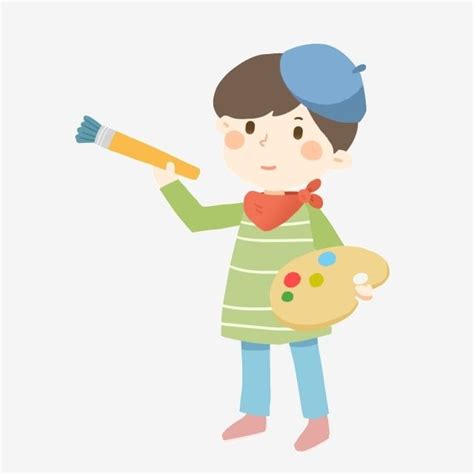 작은 화가 무료 일러스트 Png 소재 작은 화가 만화 화가 화가 Png 일러스트 및 Psd 이미지 무료 다운로드