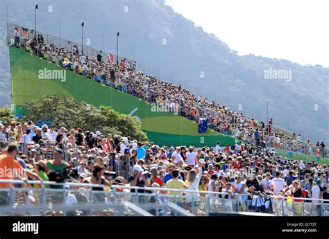 A View Of The Main Stand Packed With Fans As They Watch The Rowing