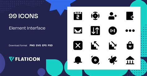 Element Interface Icon Pack Glyph SVG Icons
