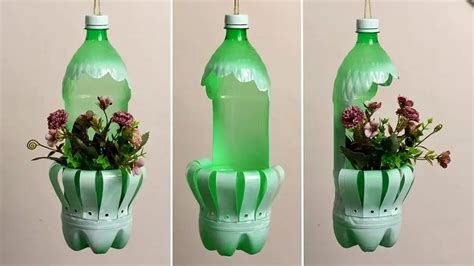 ترفند ساخت گلدان با بطری نوشابه با این گلدون‌های آویزی خونه رو قشنگ