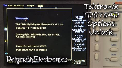 Tektronix Tds754d Options Unlock Youtube