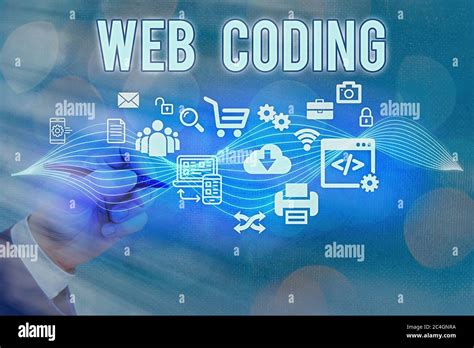text sign showing web coding business photo text a system of symbols and rules used to