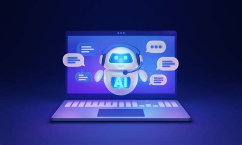 Chatbot Ai Assistant For Automated Customer Support 3d Illustration