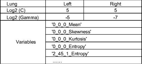 Table 1 From Computer Aided Detection For Pneumoconiosis Screening On Digital Chest Radiographs