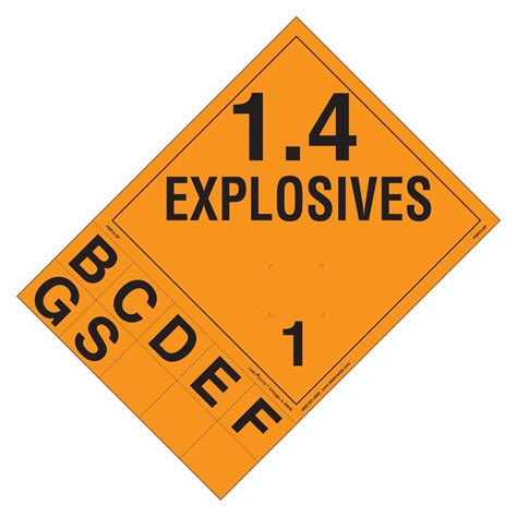 Labelmaster 1 4 Explosives 10 3 4 In X 10 3 4 In Explosives Placard