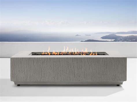 Rectangular Gas Fire Pit Patio