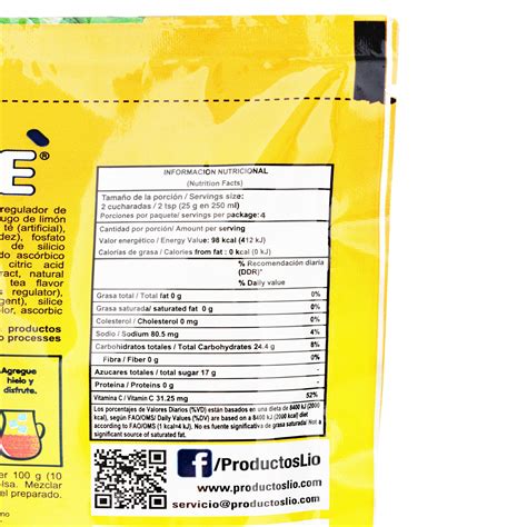Comprar Bebida Lio Té En Polvo Té Con Limón 100gr Walmart Costa Rica Walmart Costa Rica