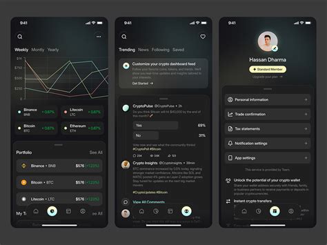 Crypto Mobile App Ui Ux Market And Profile 📱 By Keitoto On Dribbble