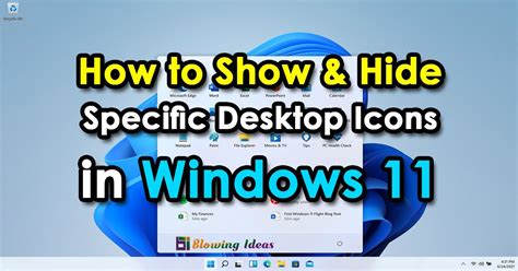 How To Show Hide Specific Desktop Icons In Windows 11 Desktop Icons