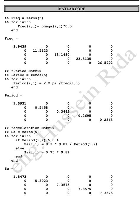 Dynamic Response Spectrum Modal Analysis — Shear Plane Frame