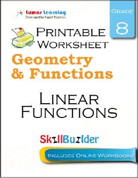 Linear Functions Printable Worksheet Grade 8 By Lumos Learning TPT