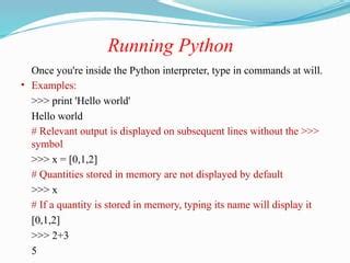 Python Programminig And Introduction Pptx