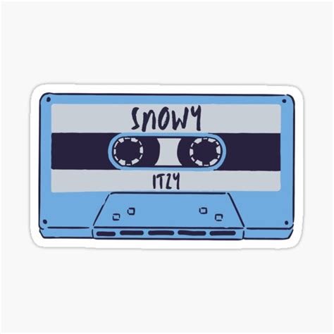 Itzy Snowy Cassette Sticker For Sale By Puki Ycdi Redbubble