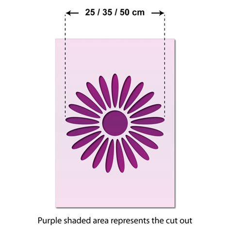 Large Daisy Stencil Floral Home Decor Diy Template Craftstar