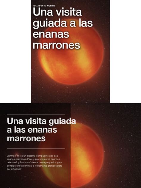 Guía Sobre Enanas Marrones Y Gd 165b Pdf Estrellas Exoplaneta