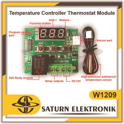 Jual Temperature Controller W1209 Thermostat Digital Thermostat Relay Kota Surabaya
