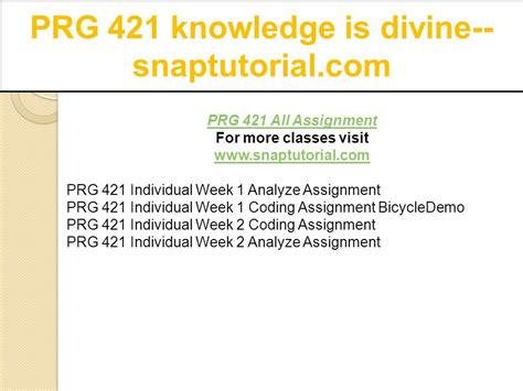 prg 421 knowledge is divine prg 421 all assignment