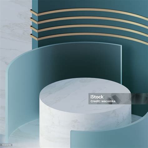 3d 렌더링 패션까지 조롱 추상적인 기하학적 배경 빈 템플릿 최소한 빈 쇼케이스 원시 실린더 모양 아트 데코 상점 디스플레이 민트 파스텔 색상 도시를 벗어난 장면에 대한