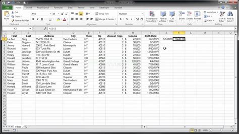 calculating age in excel youtube