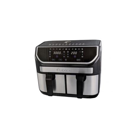Двоен фритюрник с горещ въздух Airfryer Lexical 1700 W Дигитален Две кошници 9 литра Тouch