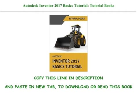 E Book Download Autodesk Inventor 2017 Basics Tutorial Tutorial Books