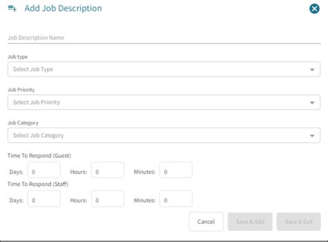 Adding A Job Description