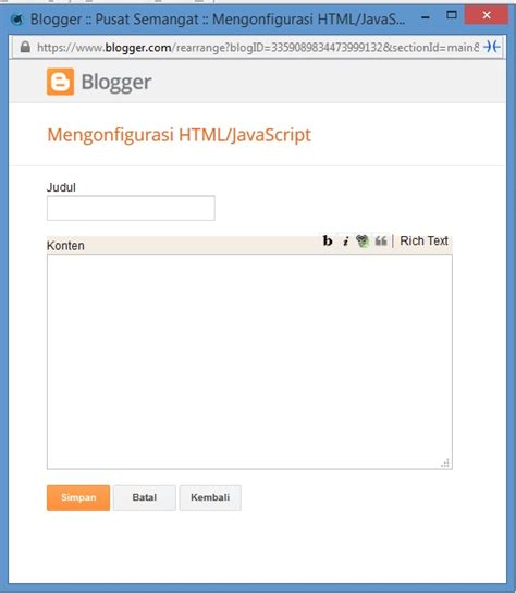 Panduan Menerapkan Widget Java Script Pada Blog Anda Brosensei