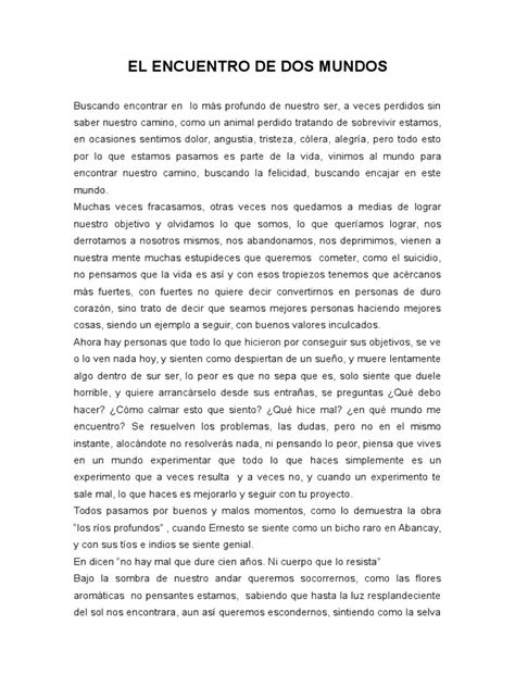 El Encuentro De Dos Mundos Pdf Religión Y Creencia