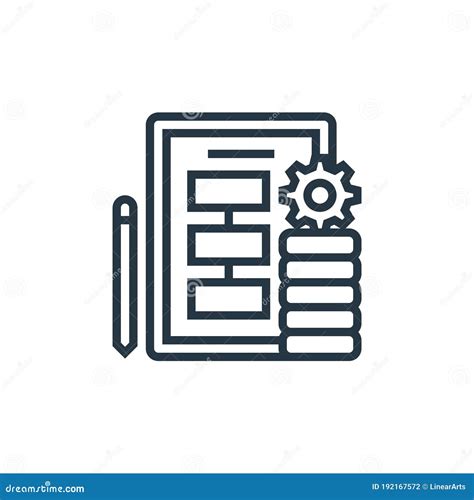 Business Plan Icon Vector From Business Model Canvas Concept Thin Line Illustration Of Business