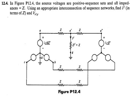 Solved 12 4 In Figure P12 4 The Source Voltages Are
