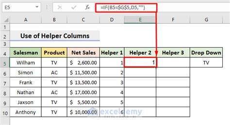 Creating A Drop Down Filter To Extract Data Based On A Selection In Excel 4 Methods