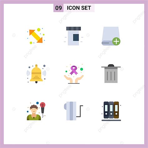 Mobile Ui Interface Vector Hd Png Images Mobile Interface Flat Color Set Of 9 Pictograms Of