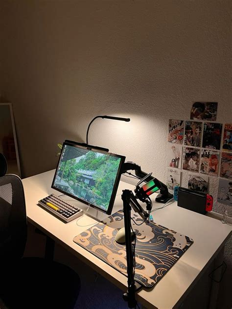 Laptop Desk Setup Small Spaces Stream Lighting Setup Led Desk Lamp