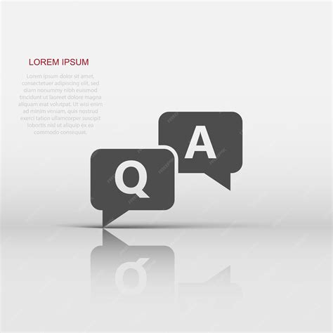 Premium Vector Question And Answer Icon In Flat Style Discussion