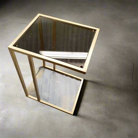 Pc Home Decor Minimal Urban Design Square Coffee Side Table With Gla Pc Home Decor