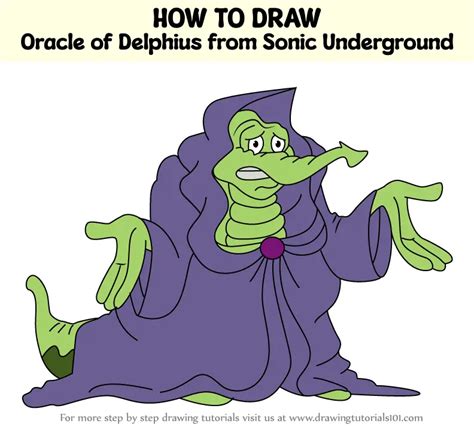 How To Draw Oracle Of Delphius From Sonic Underground Sonic Underground Step By Step