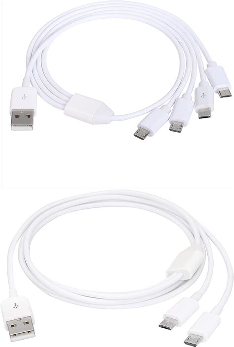 Amazon Com CERRXIAN USB 2 0 Type A Male To Micro USB Male Splitter Y Data Charge Cable White