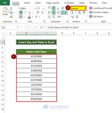 How To Insert Day And Date In Excel Methods ExcelDemy