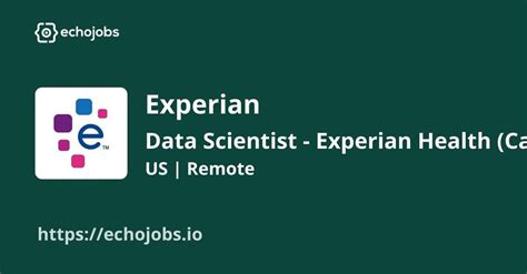 Hiring Data Scientist Experian Health Can Be Remote From Within The