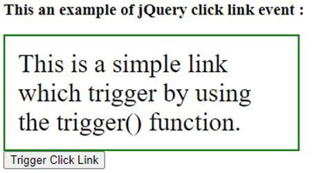 JQuery Click Link Working Of JQuery Click Link Event Examples