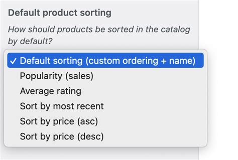 How To Sort Products In WooCommerce