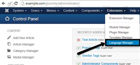 Manage Languages • Joomla Tutorials Fastcomet