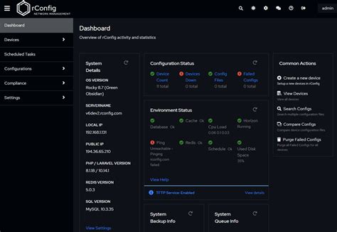 Rconfig Settings