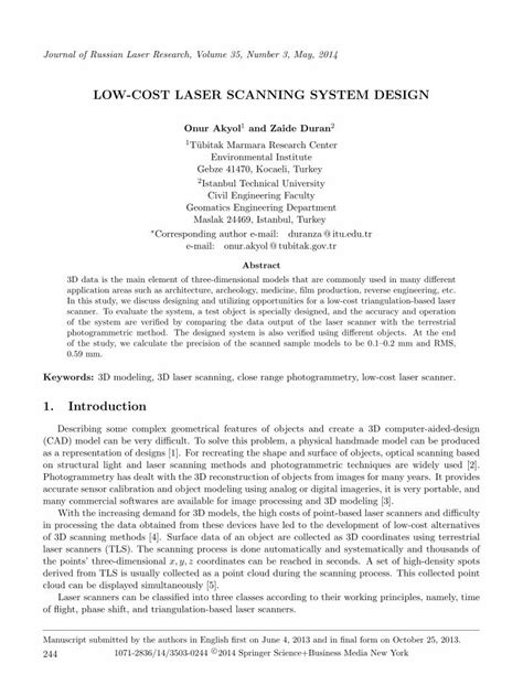 pdf low cost laser scanning system design dokumen tips