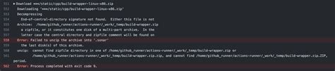 problem using the github actions example projects for c and c