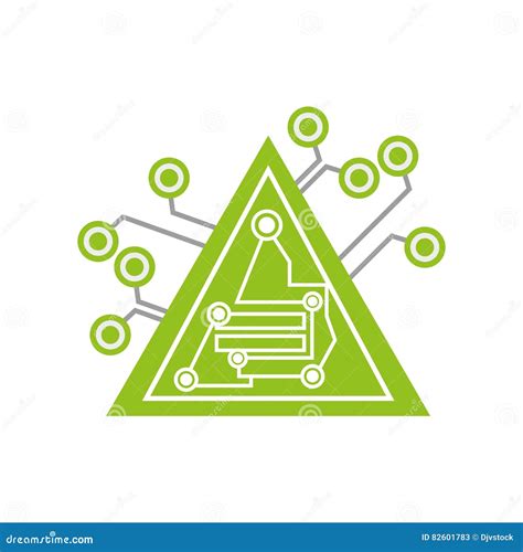 Computer Circuit Triangle Electronic Component Stock Illustration