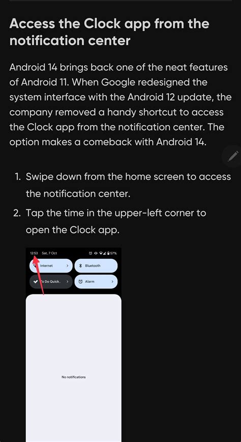 implement shortcut for clock samsung community 2688682